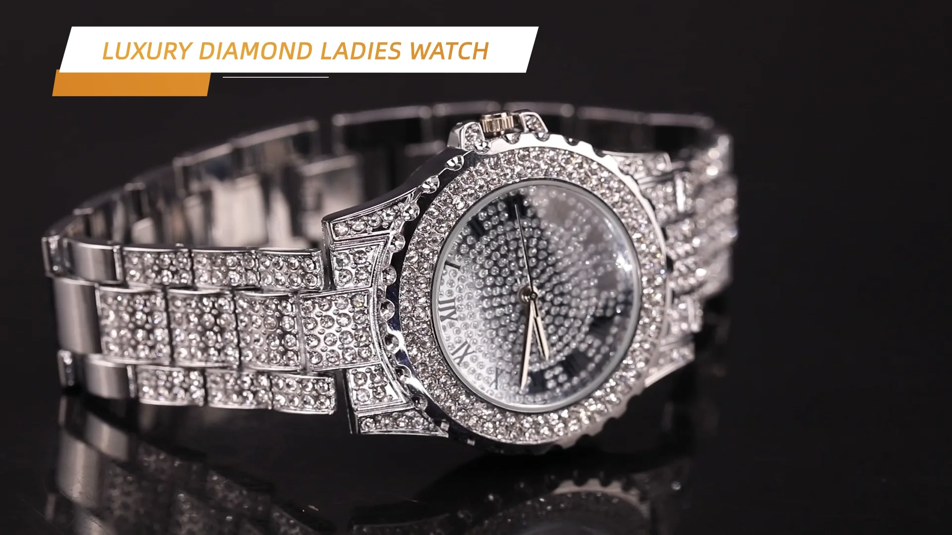 Luxury Diamond Ice Out Watches For Women Design Crystal Wrist Watches ...