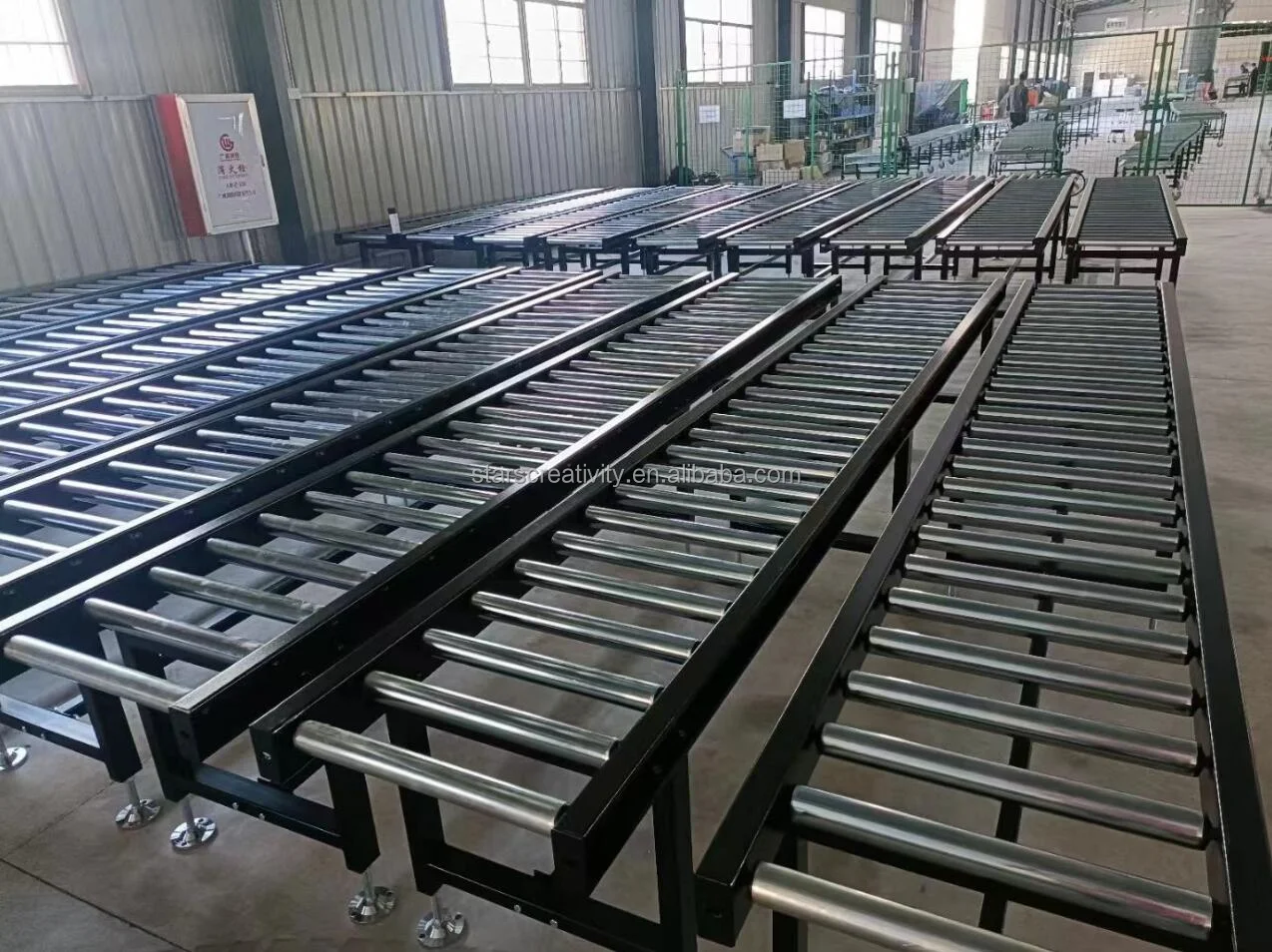 Mild Steel Gravity Manual Roller Conveyor For Carton Box - Buy Gravity ...