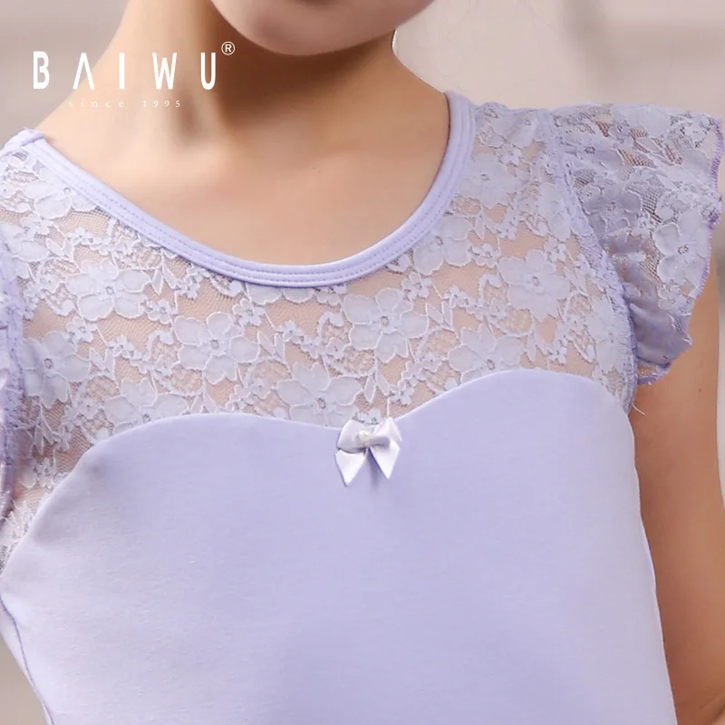 Cute Ruffled Ballet Kids Leotard - Spandex Fabric 122241013