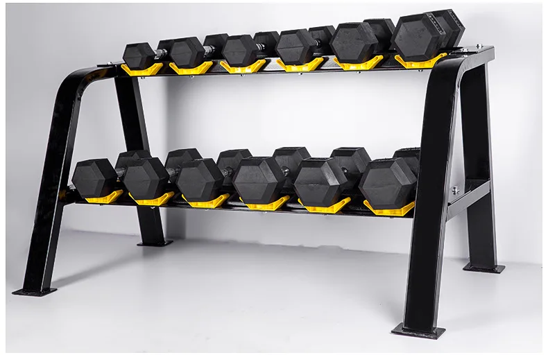 Rubber Hex Dumbbell Set 1-100LB - Custom Logo OEM