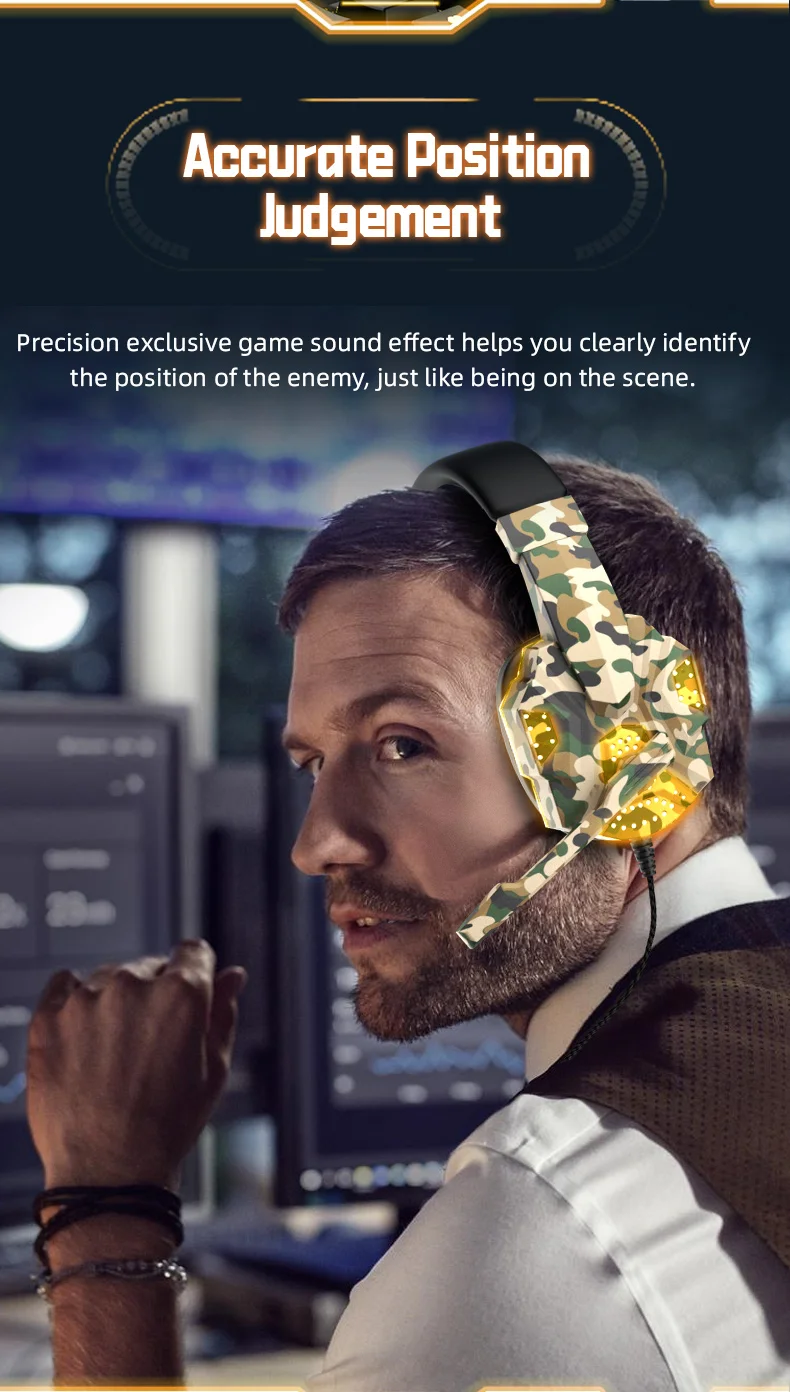 SY830-MV Gaming Headset - Ultimate Stereo Sound & LED Lights