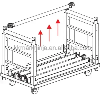 Aluminum Lightweight Foldable Cp Rack Cart Trolley For Lighting ...