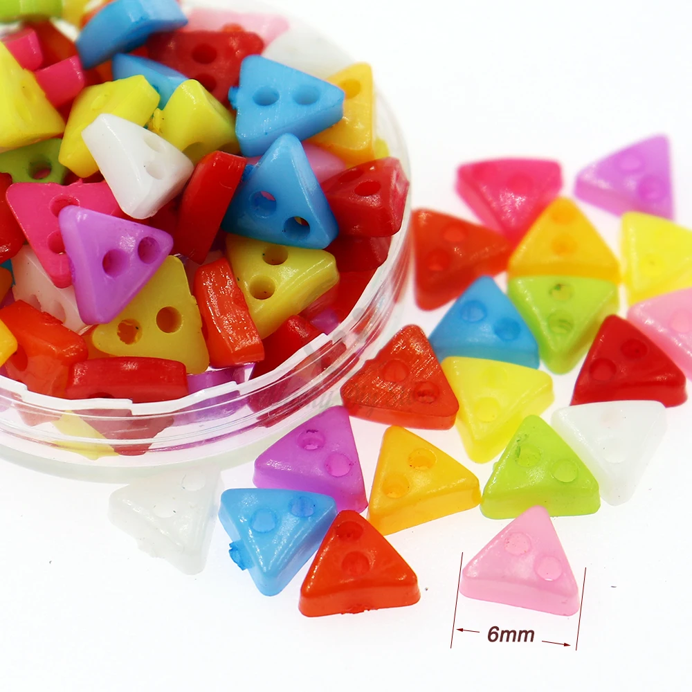 6mm Mixed Colorful Mixed Shapes 6mm Mini Plastic Buttons for Small Doll ...