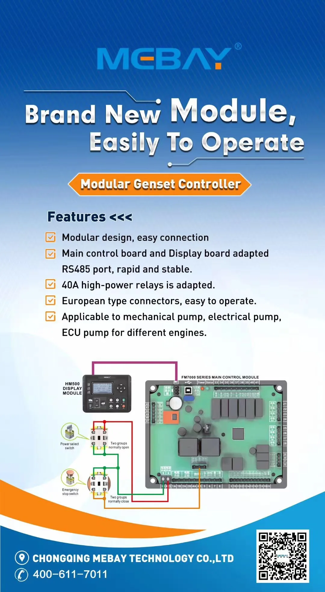 Mebay Split Genset Controller Monitor Screen Displayer Hm500 - Buy ...