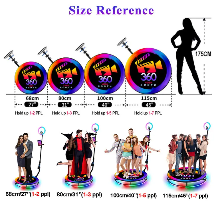 Selfie 360 Spinner Platform Party Supply Photobooth Automatic Rotating ...