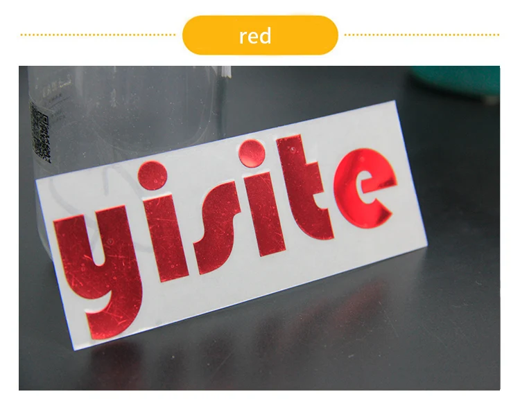 Custom Printed Vinyl Logo Transfer Sticker Clear 3D Metal Sticker ...