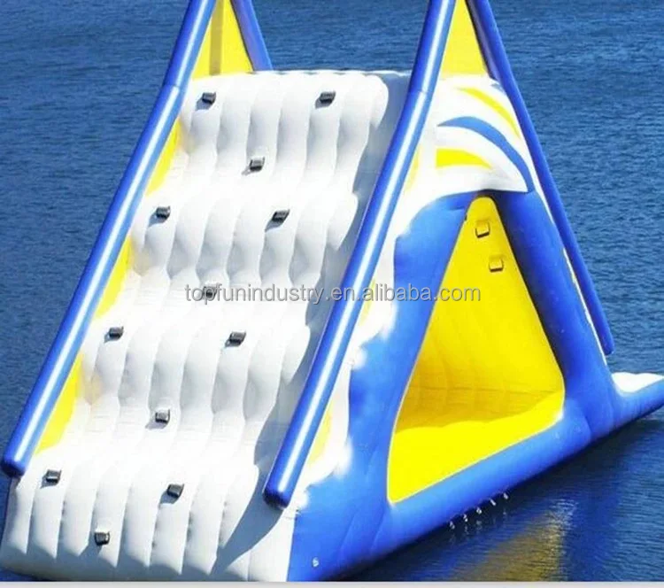 Pvc Triangle Water Floating Platform Inflatable Aqua Tower Slide For ...