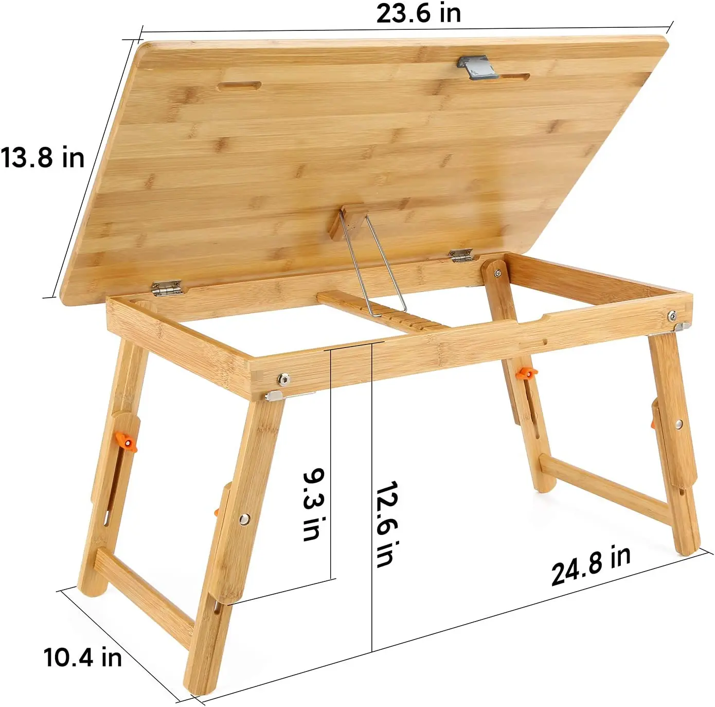 Bamboo Laptop Desk - Adjustable & Foldable Drafting Table