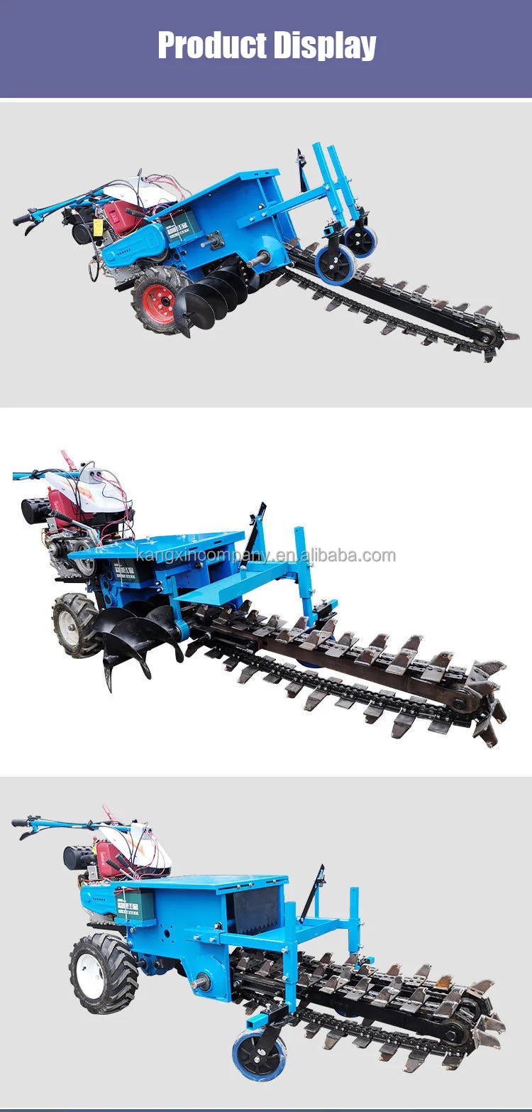 Mini Dual Track Hand Held Trenching Machine Tractor Hydraulic Chain ...