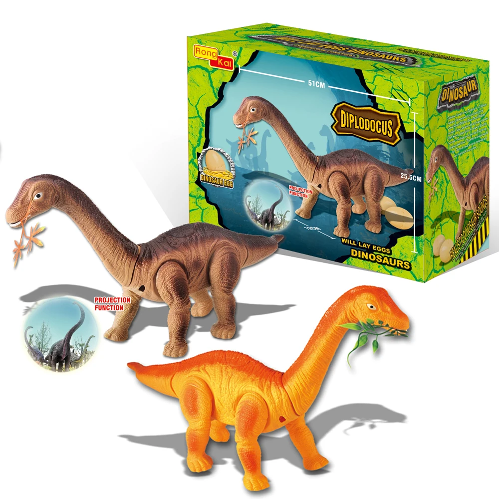 Toddler Funny Play Electric Diplodocus Toy Dinosaur Lay Egg