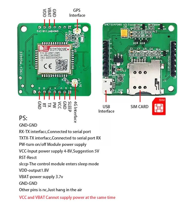 Simcom Sim7020e Nb Iot Development Board B1/b3/b5/b8/b20/b28 Lte Nb-iot M2m Module Breakout ...