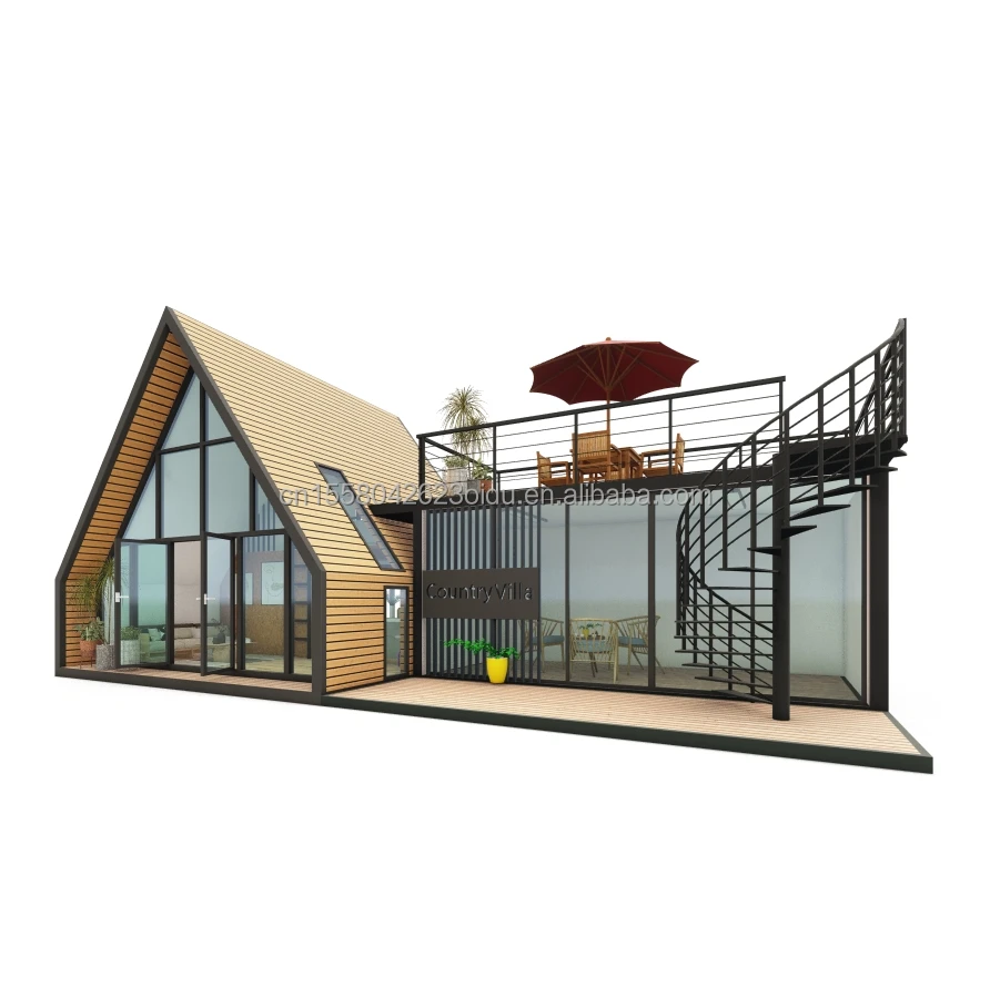Modern Design Steel Structure Triangular Tiny Houses Frame Wooden ...