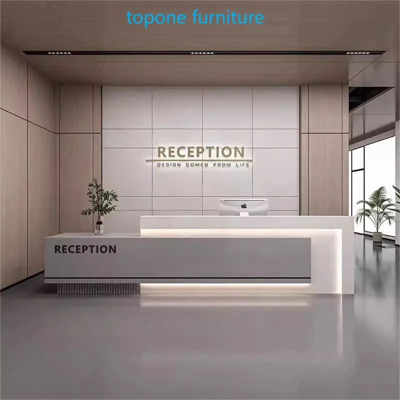 Small Reception Desk Modern Commercial Office Furniture Hotel Lobby ...
