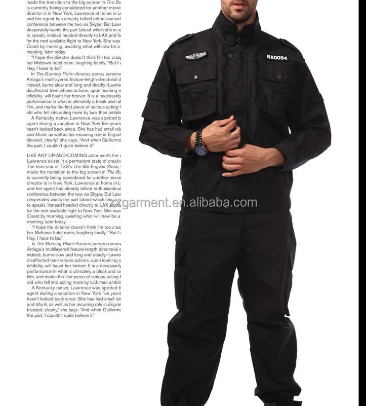 Mens Guard Security Uniform Jacket - Multi Pocket Softshell