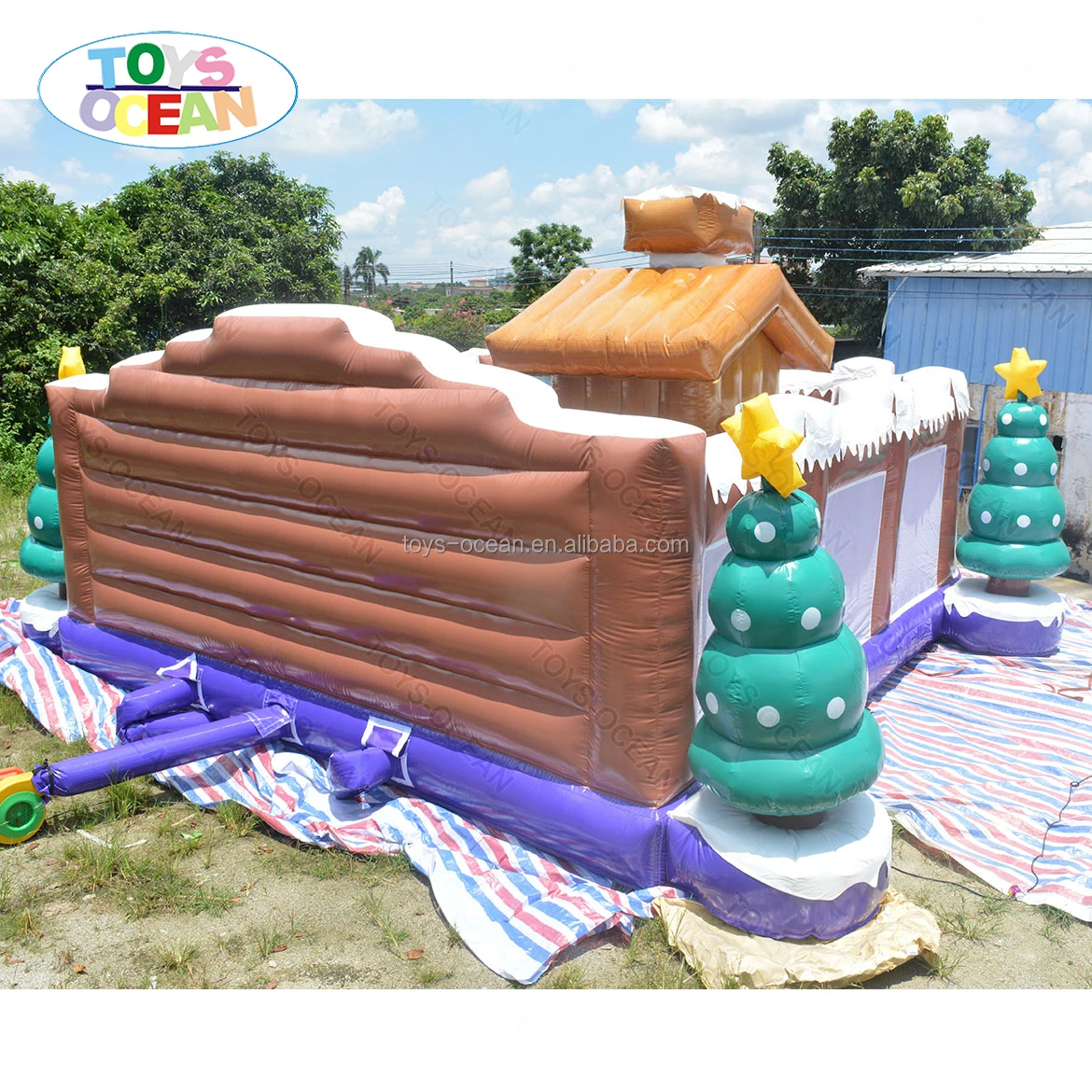 Factory Customized Christmas Playground Inflatable Bounce Combo ...