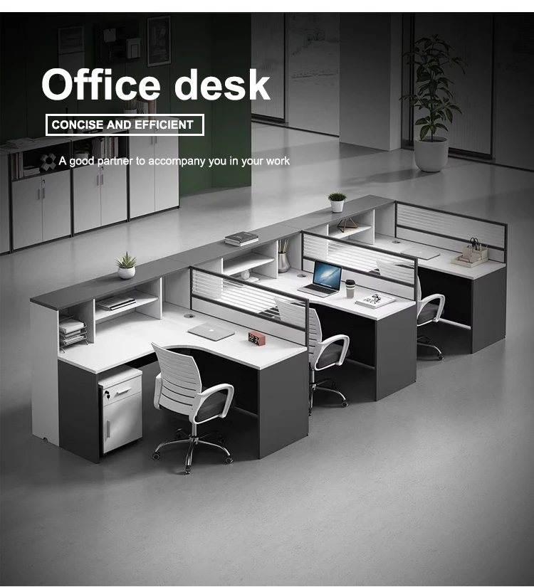 Modern Office Furniture Multi-person Seat Staff Workstation Wooden ...