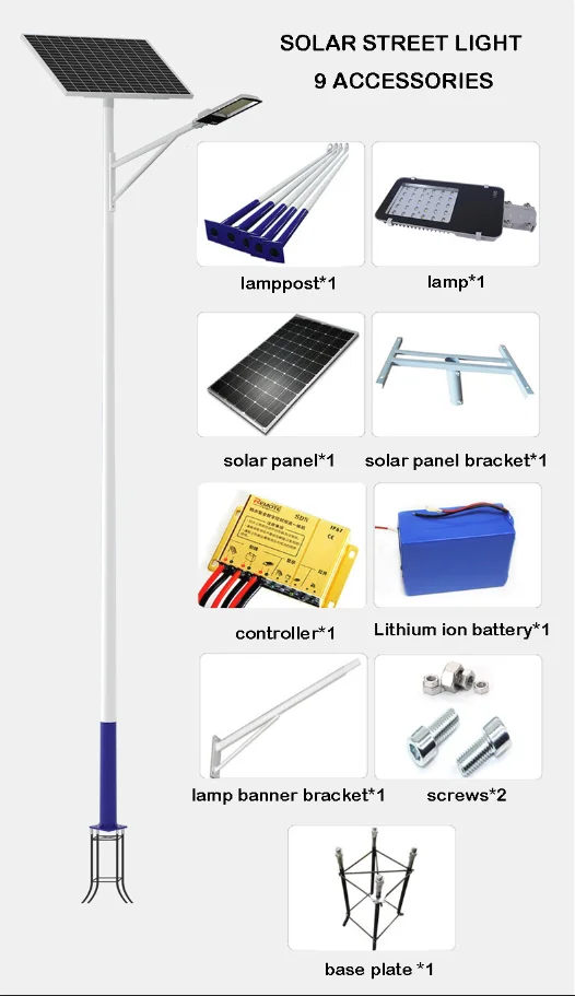 Split Type Solar Street Lights All In Two Street Light With Solar Panel ...