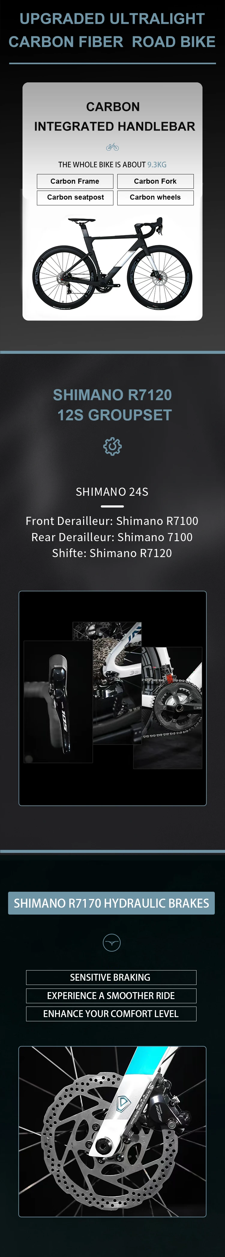 JAVA FUOCO TOP Road Bike - 24 Speed Carbon Fiber Racing Bicycle