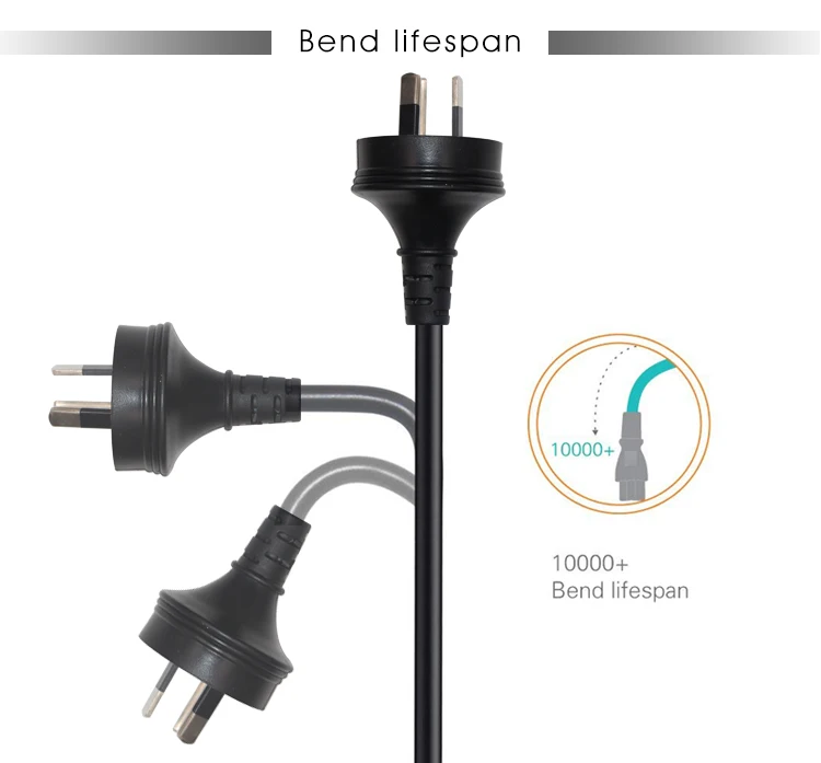 Australian AU Electric Supply AS/NZS 3112 3 Pin C13 AC Black Cable Plug ...