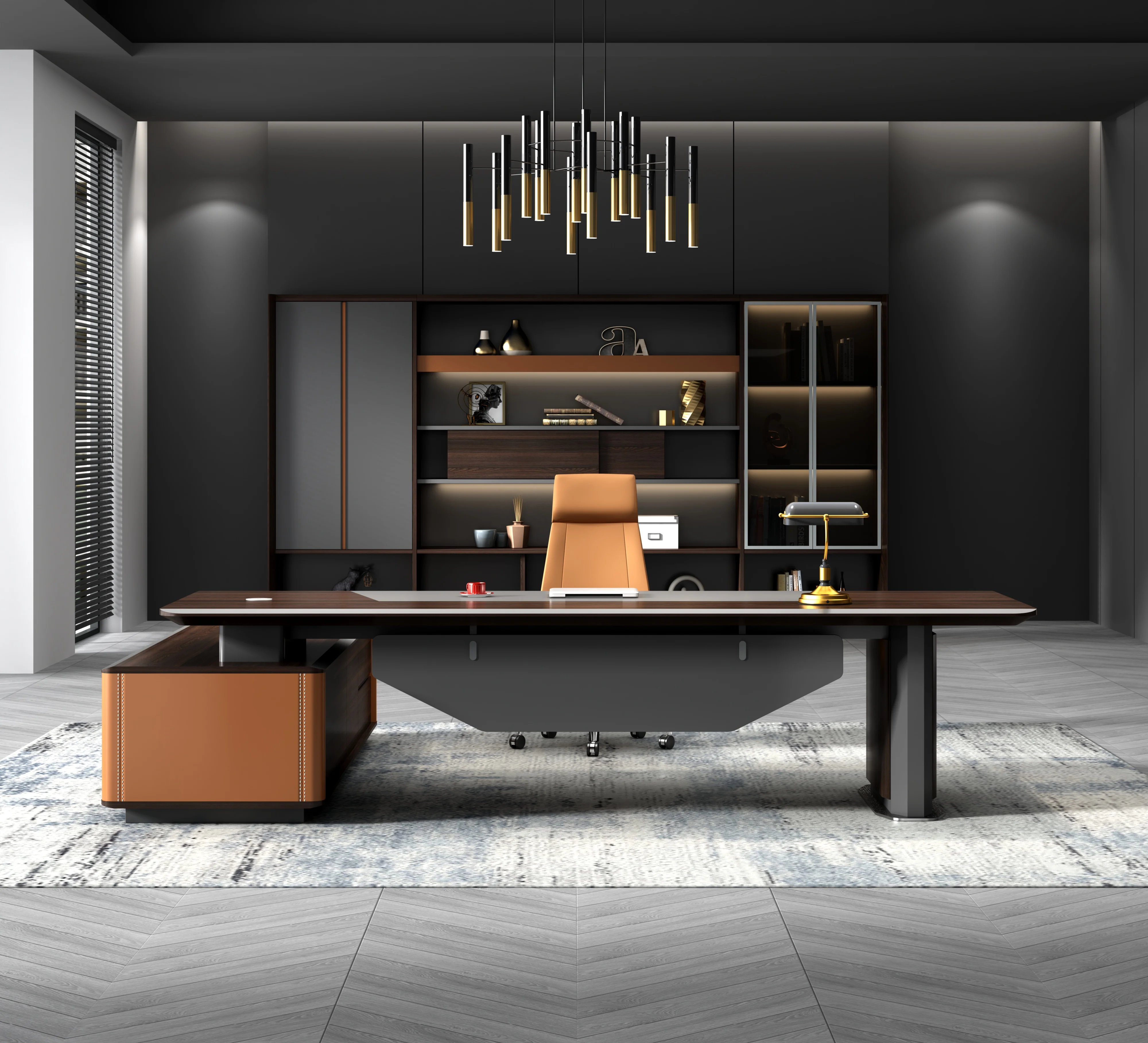 Luxury Executive Office Table Office Desk Modern L Shaped Office Ceo ...