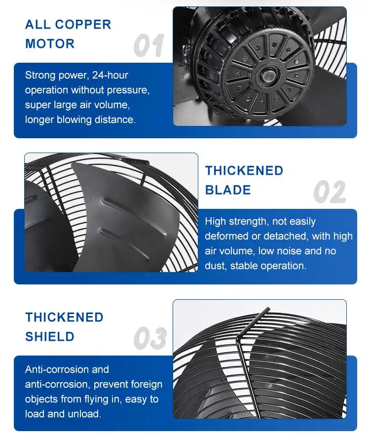 500mm Axial Exhaust Fan External Rotor Motor Impeller Axial Fan Motor Axial Flow Fans 220v/380v ...