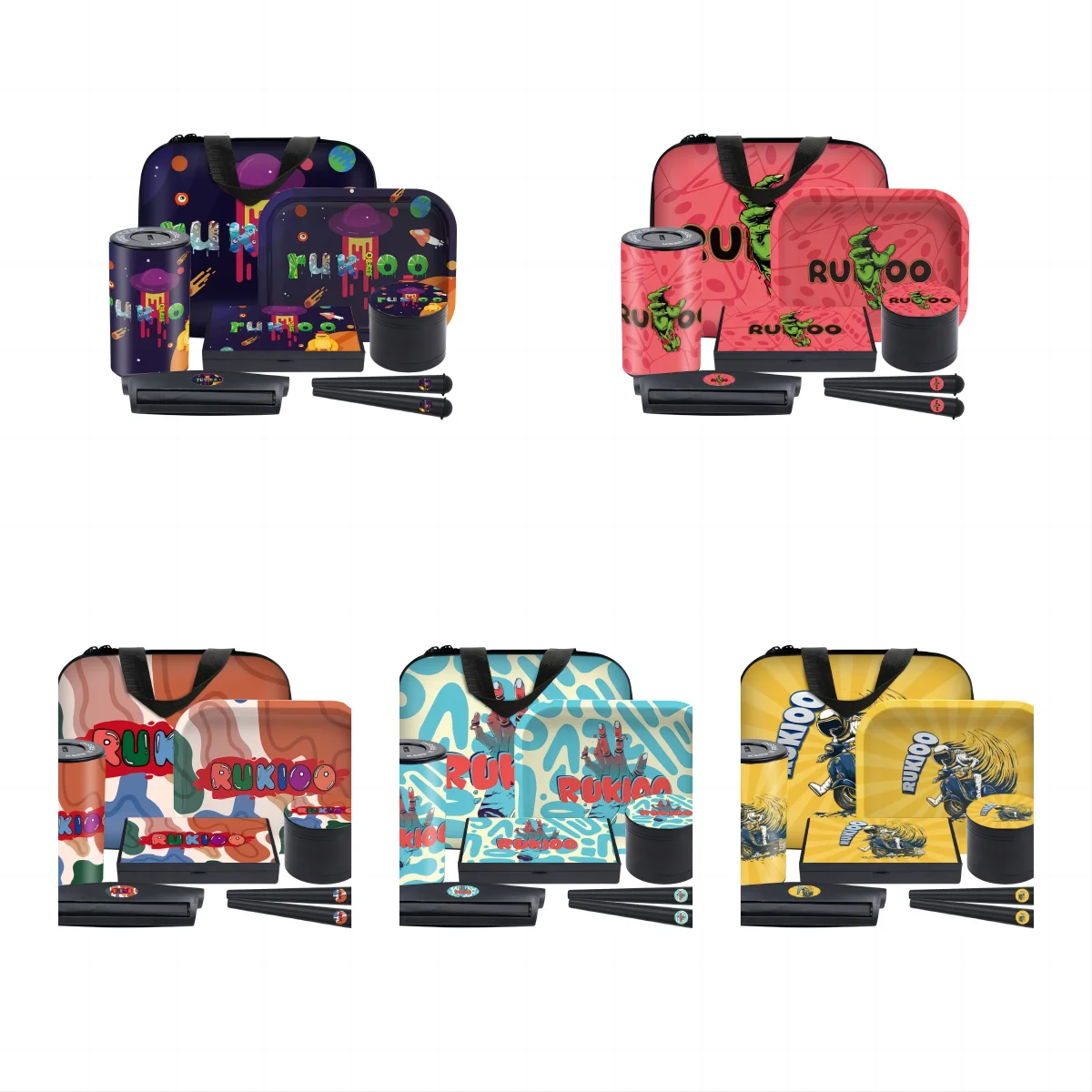 Wholesale Custom Rukioo 6 In 1 Portable Smell Proof Bag Set Smoking ...