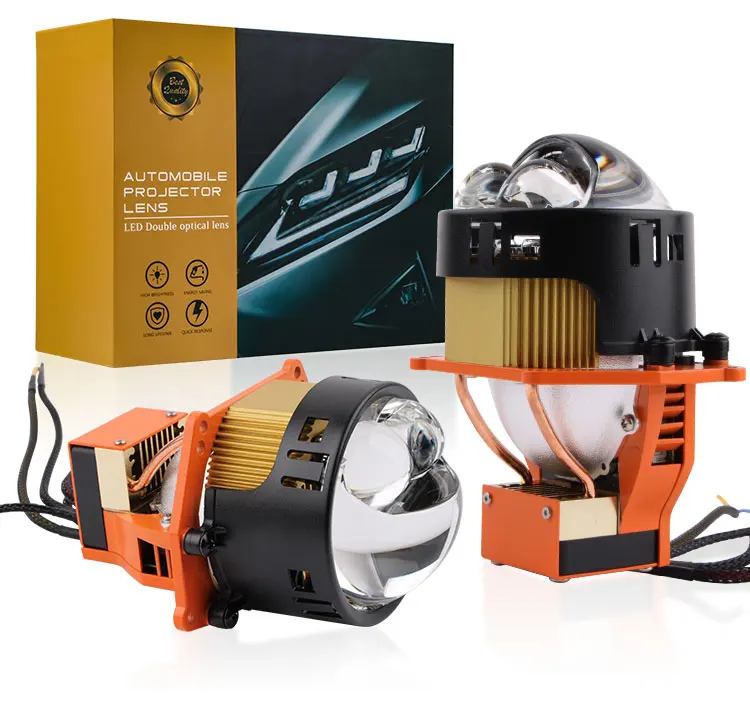 Auto Led Headlamps Dual Laser Projector Lens High Power 95W