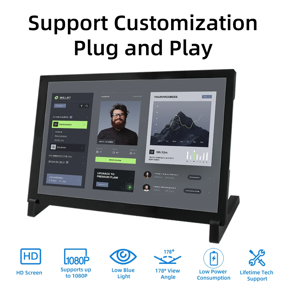 10.1 Inch Raspberry Pi Touch Display 1280x800 Ips Lcd Module With Case ...