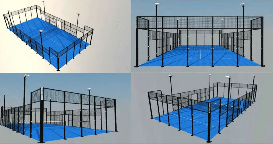 Padel Stadium Outdoor Padel Court Panoramic Sports Equipment Paddle ...