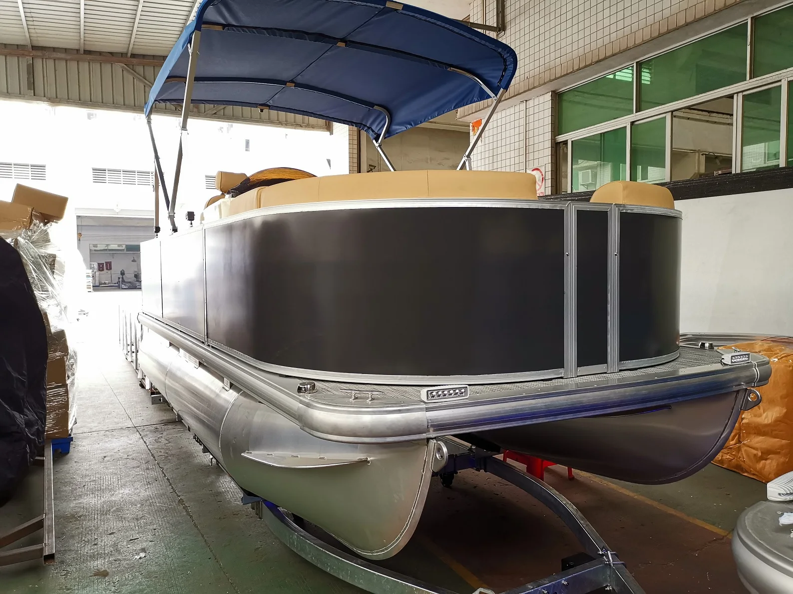 Kinocean 16ft Party Aluminum Pontoon Boat Taxi Boat Passenger Boat for ...