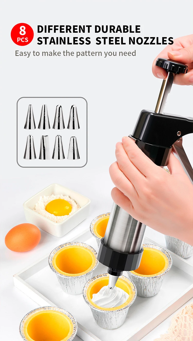 Stainless Steel Cookie Press Gun Multifunctional Biscuit Making Machine ...