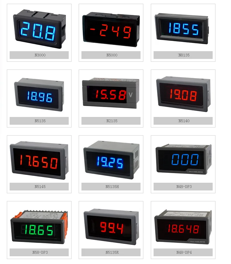 Mini Led Display Digital Voltmeter Ac Dc 60v To 500v 0-100a Digital ...