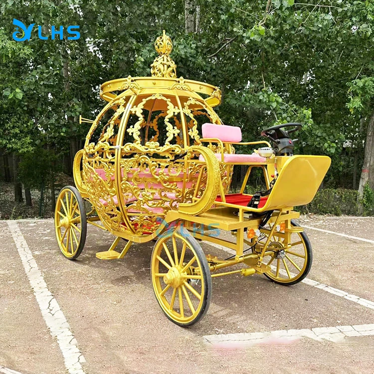 Yellow Princess Horse Buggy/cinderella Pumpkin Horse Carriage/wedding ...
