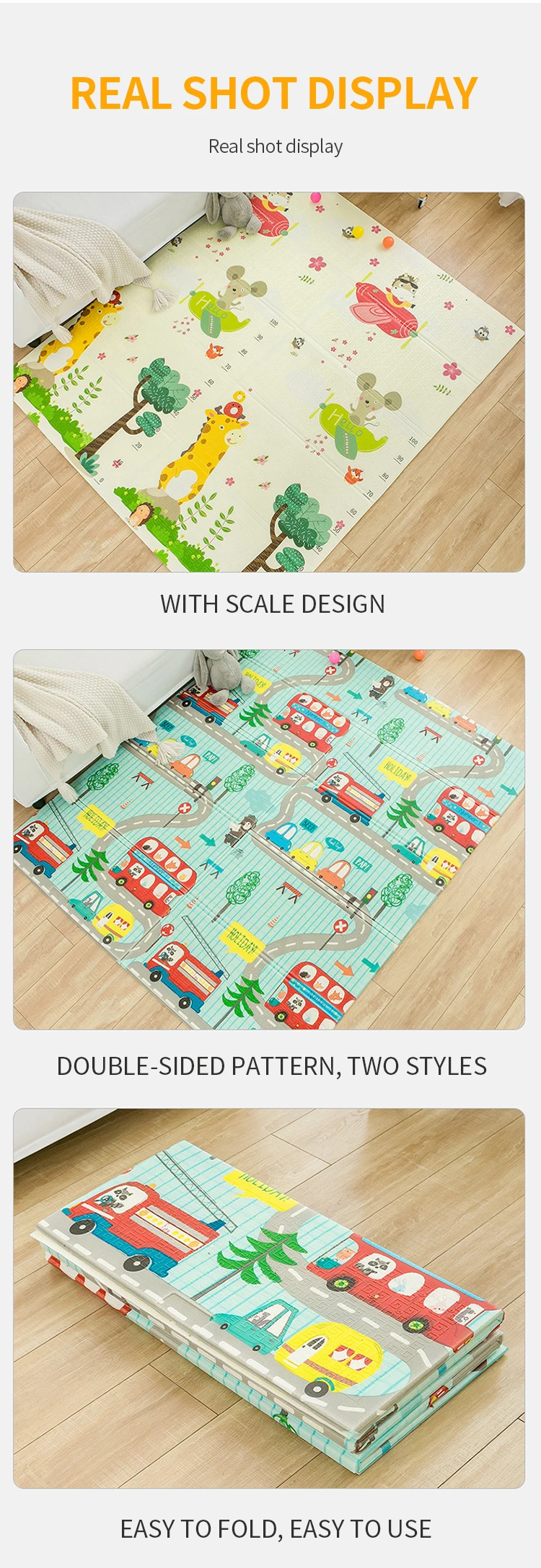 Kids 200cm*180cm Multi Life Home Foam Play Mats - Safe & Fun