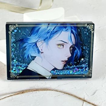 Custom Quicksand Acrylic Keychain Custom Liquid Flash Charm Anime ...