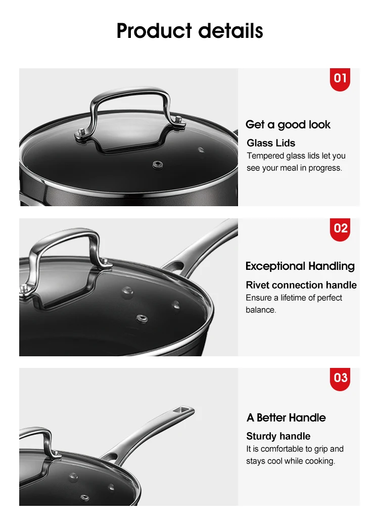Asd Nonstick Pots Set Forged Aluminium Kitchen Wear Cookware Set ...