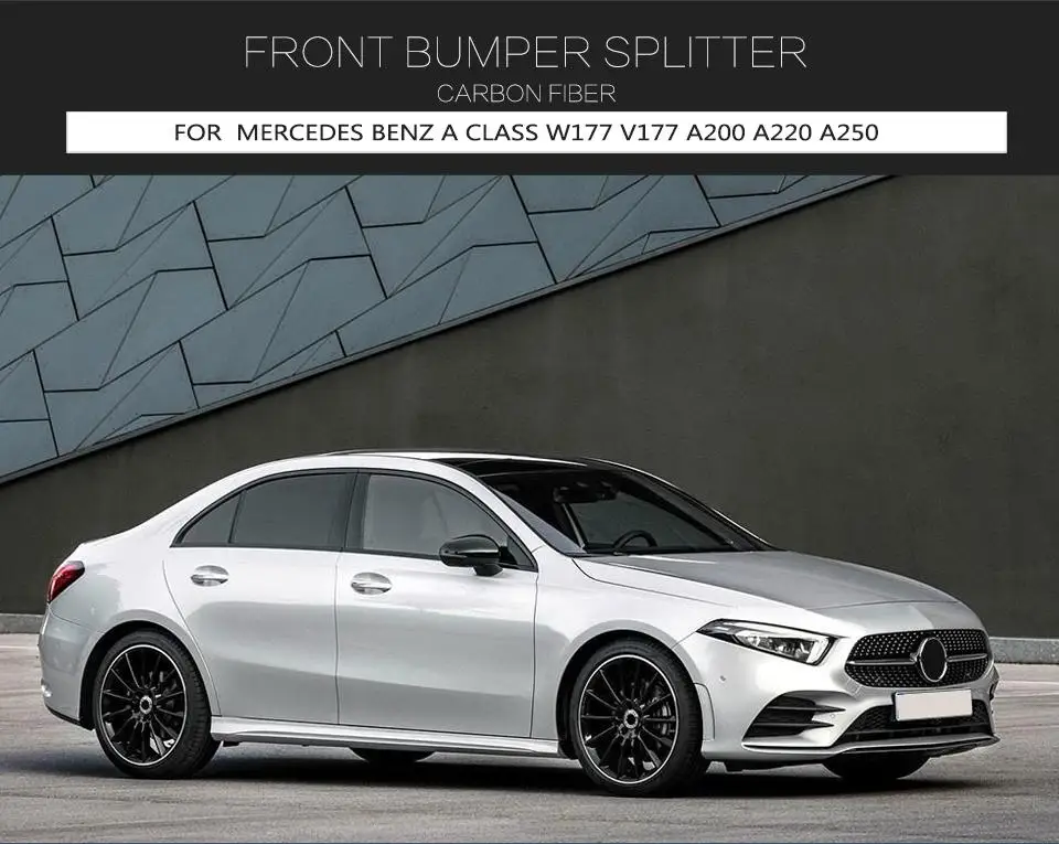 Carbon Fiber Front Splitter For Mercedes Benz A Class W177 V177 A200 ...