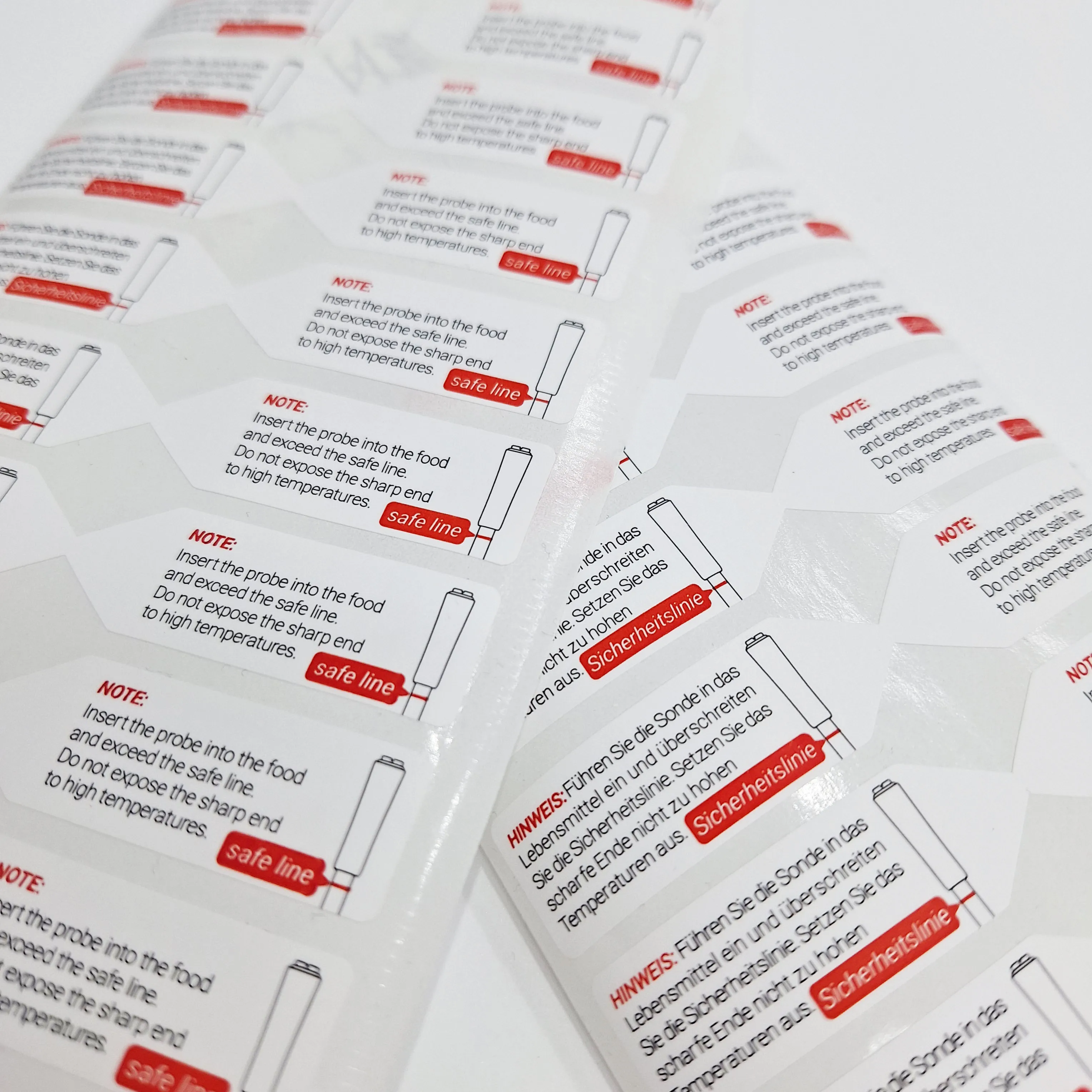 Custom Movable Product Labels Adhesive Copperplate Paper Waterproof ...