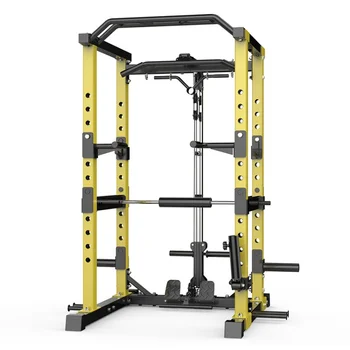 Multi-function Station Cable Crossover Power Cage Squat Rack Smith ...