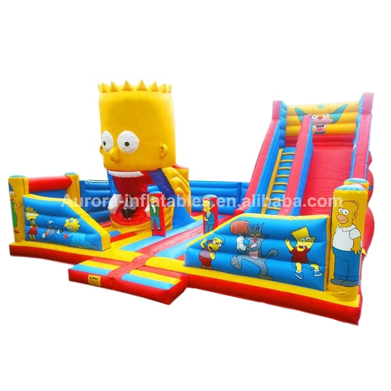 Parque De Atracciones Inflable Gigante Con Dibujos Animados Para Niños ...