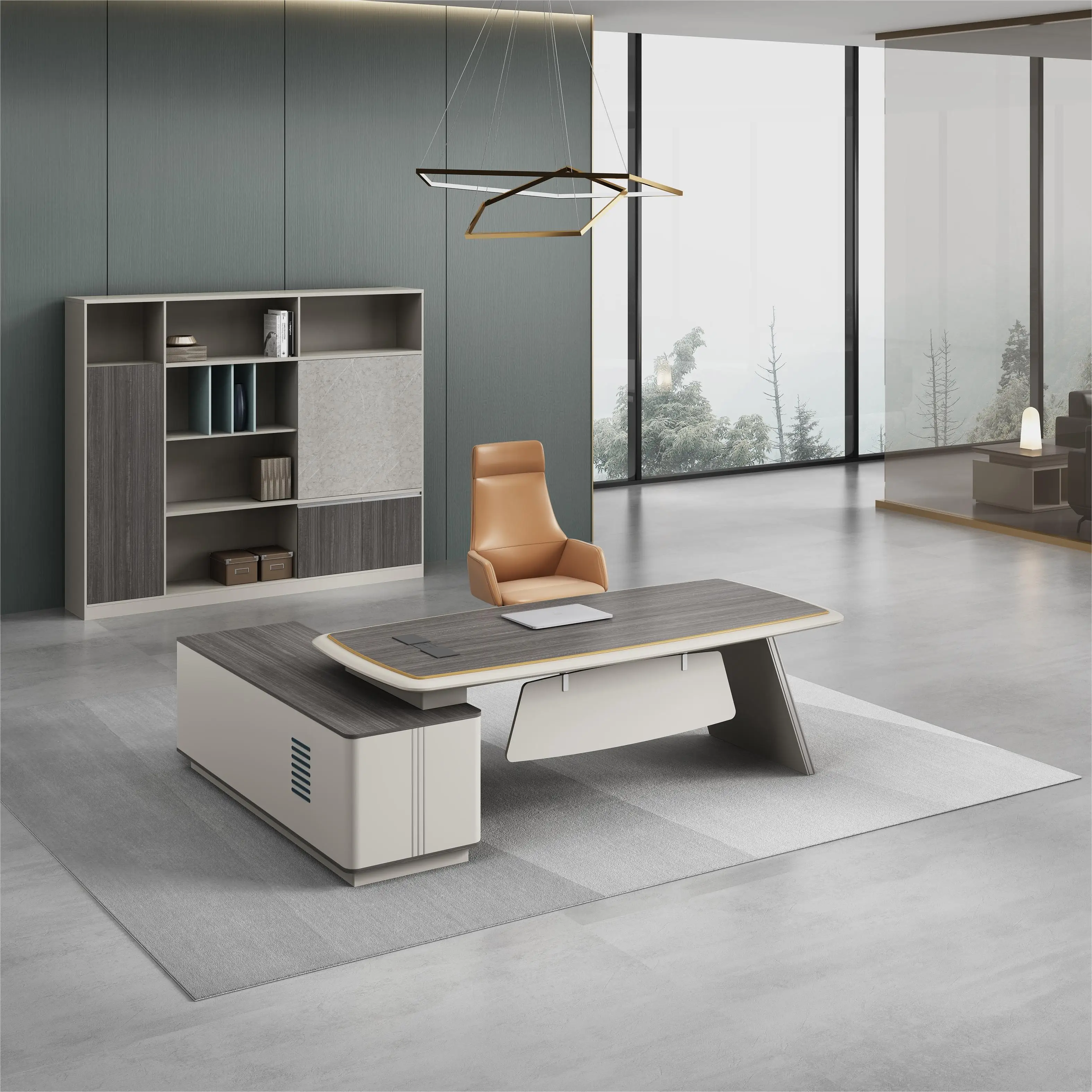 Modern Executive Office Desk Table Single Office Furniture L Shape ...