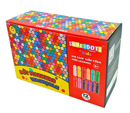 Superdots Diy Dot Daubers Set 12 Colors 60ml Washable Dot Markers Pen ...