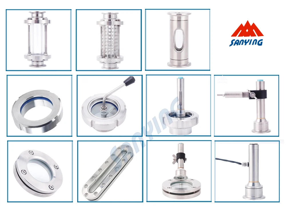 Stainless Steel Sanitary Inline Rectangular Sight Glass Flange for Low ...