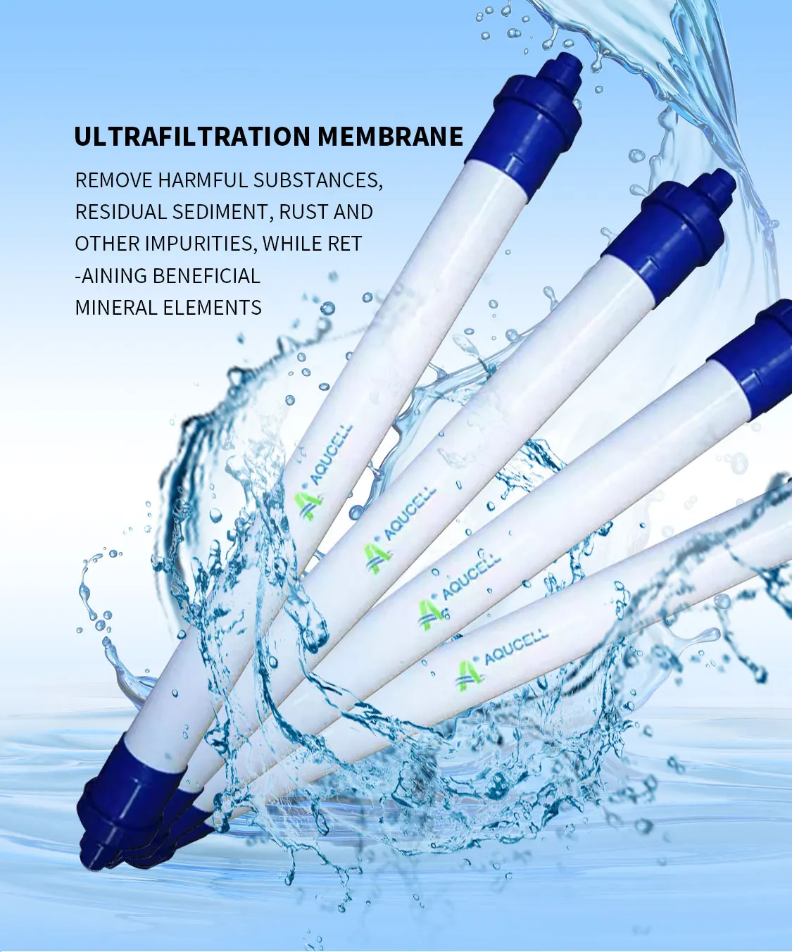 Aqucell PVC ultra Filtration Membrane Central Pure Water Purification ...