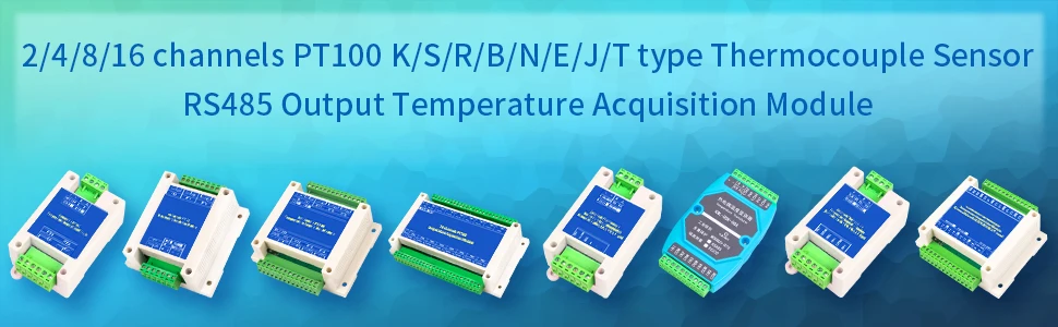 2/4/8/16 Channels PT100 & Thermocouple Sensor Module