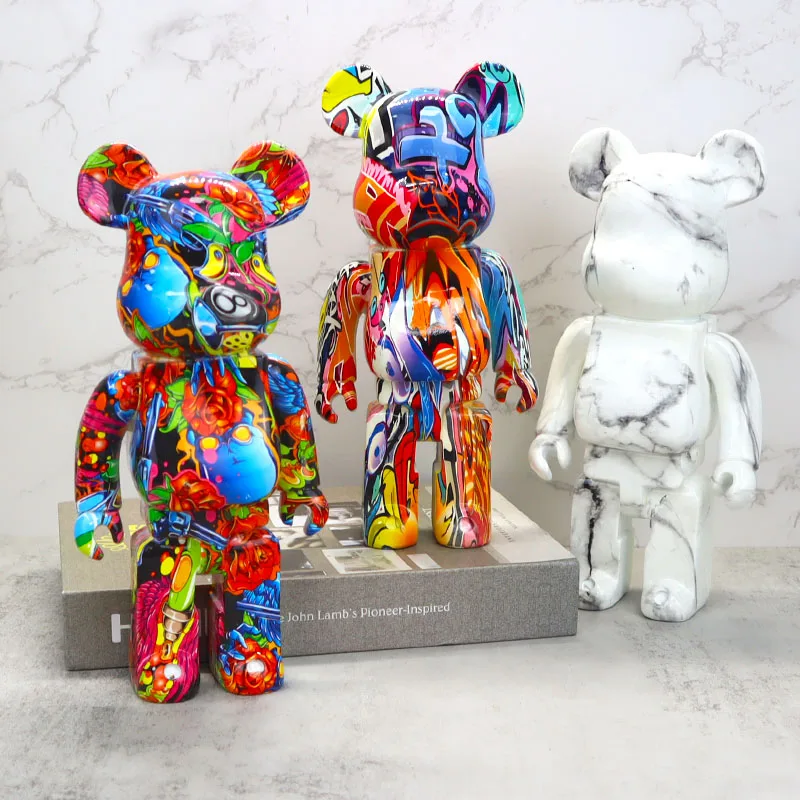 Custom High Quality Ecofriendly Polyresin Bear Sculpture Diy Bearbrick ...