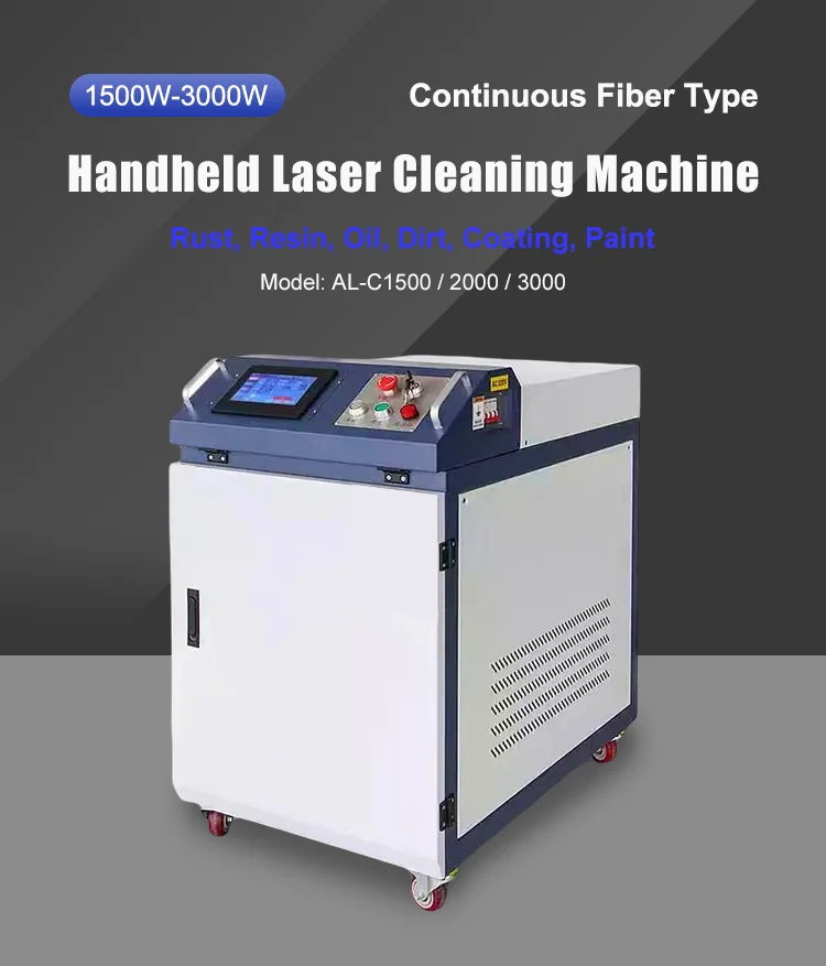 1500w 2kw 3kw Continuous Type Laser Cleaning Machine Fiber Metal Use ...