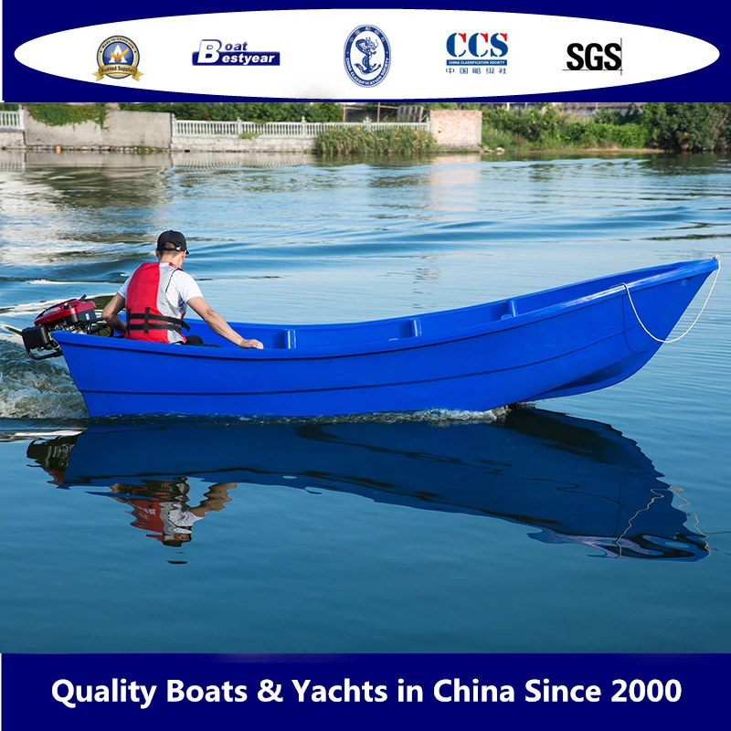 Bestyear 4m-4.3m Plastic Boat - Perfect for Fishing & Work