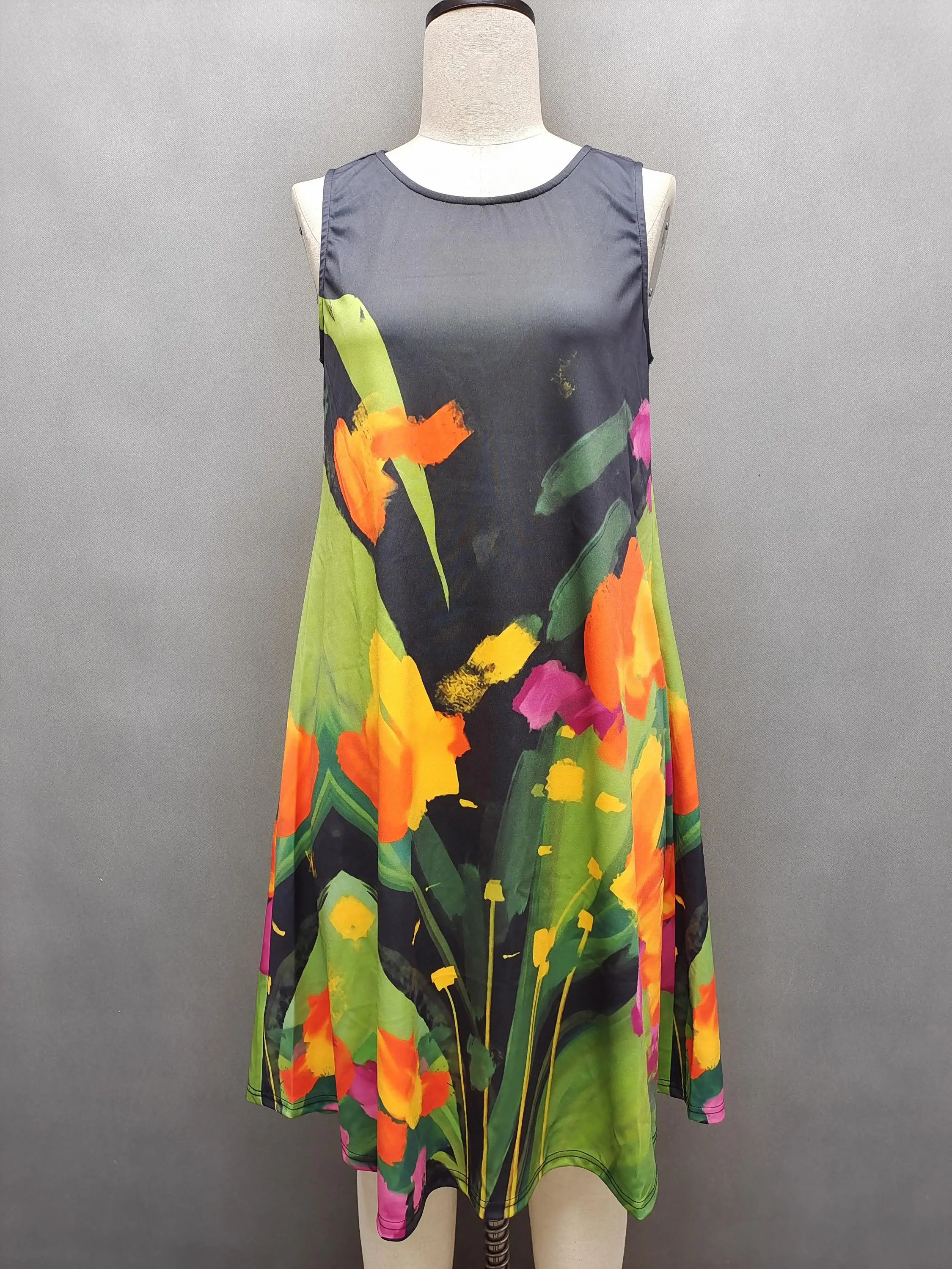 Custom Made Women Logo Label Sublimated Casual Evening Printed Dress ...