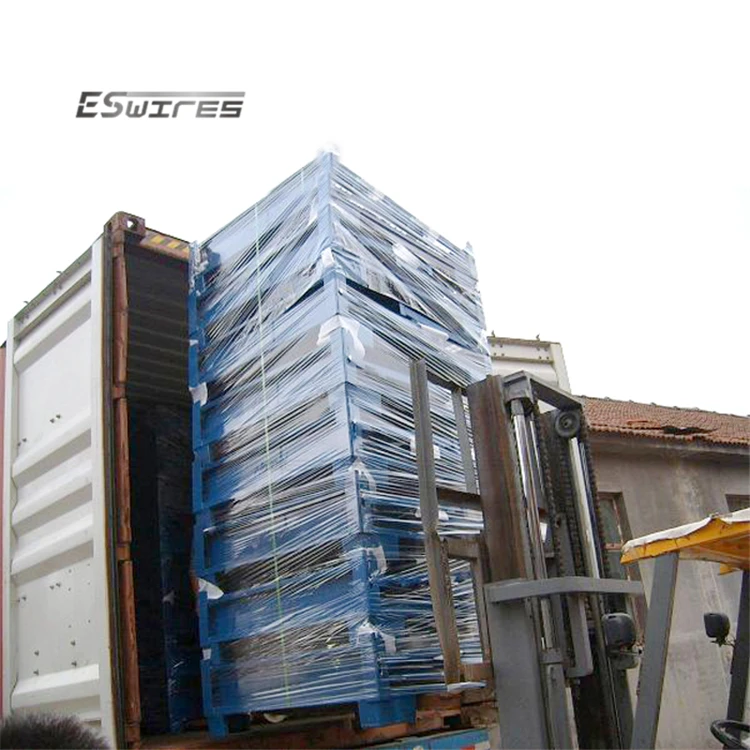Heavy Duty Collapsible Galvanized Stacking Wire Mesh Pallets Container ...